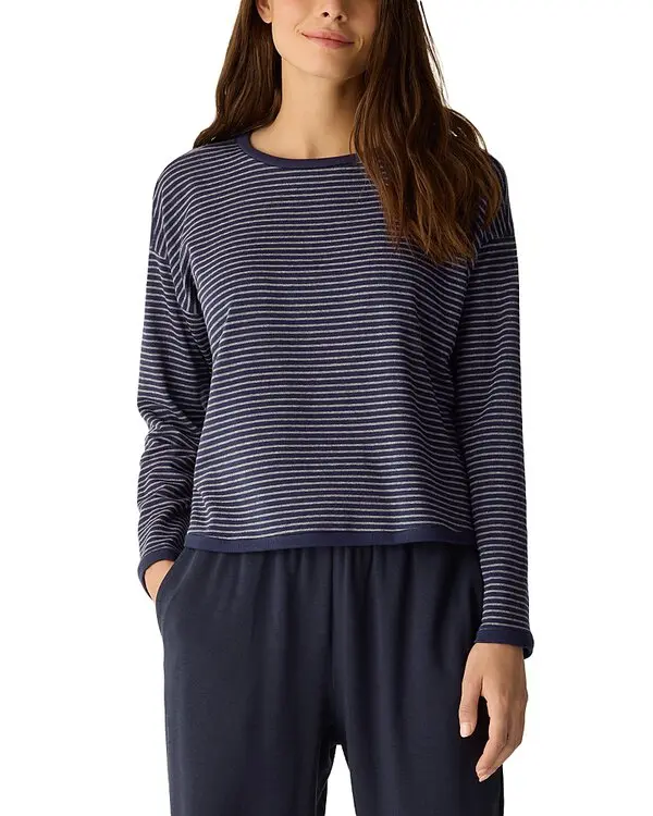 Eileen Fisher Cropped Boxy Round Neck Top