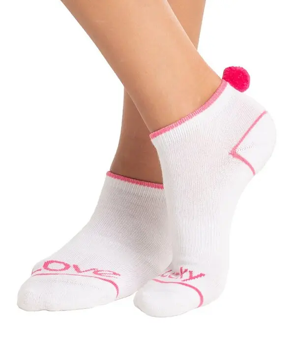 Lucky In Love Pom Low Cut Socks - Multi