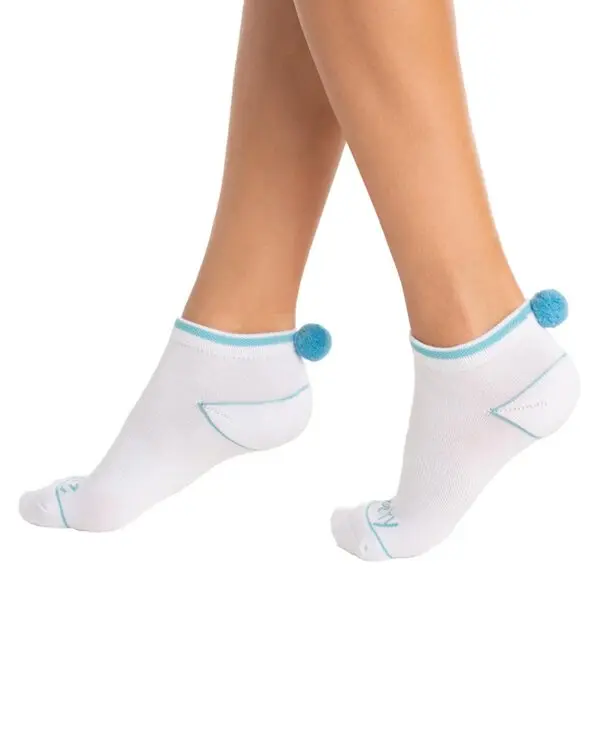 Lucky In Love Pom Low Cut Socks - Multi