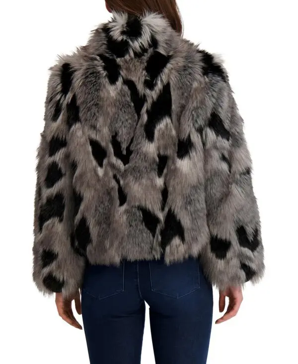 LYLA GRANT Faux Fur Fox Jacket
