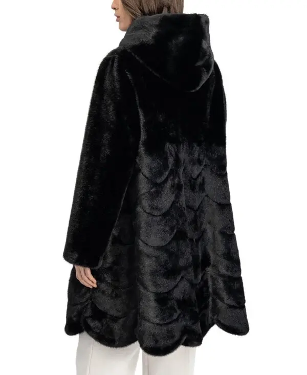 LYLA GRANT Faux Fur Reversible Parka Coat
