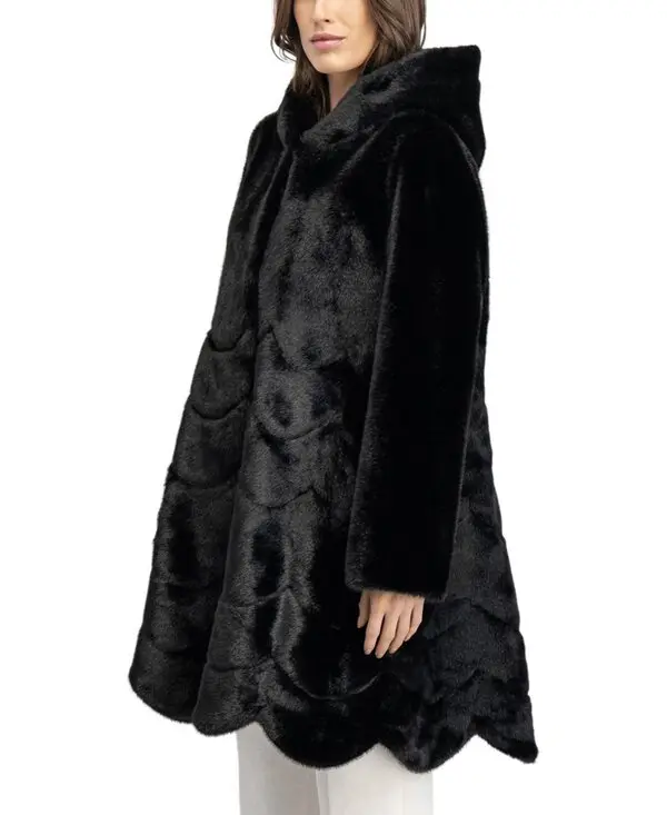 LYLA GRANT Faux Fur Reversible Parka Coat
