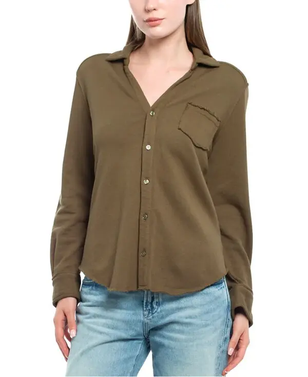 WILT CLOTHING Button-front Shirt - Dark Olive