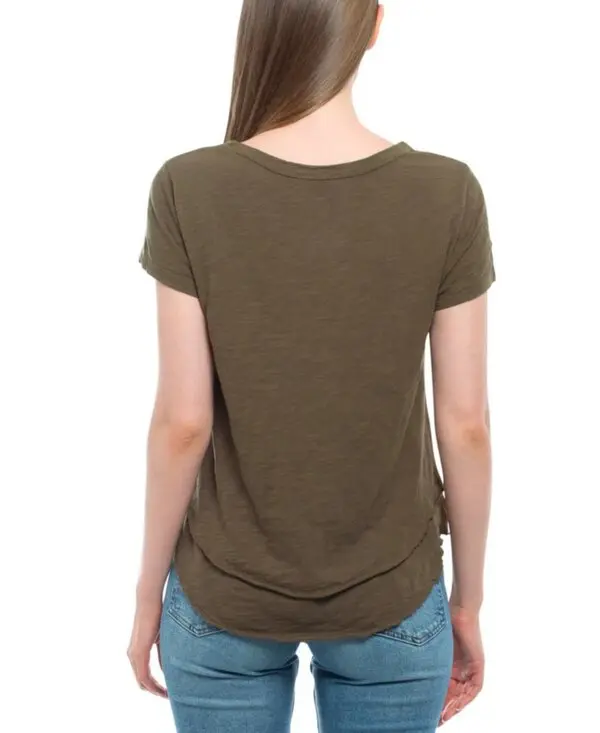 WILT CLOTHING Short Sleeve Mock Layer Tee - Dark Olive