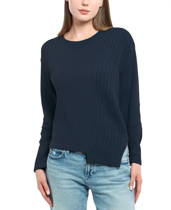 WILT CLOTHING Sweater Mix Sweatshirt - Peacoat