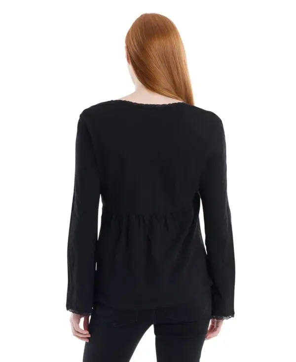 Wilt Clothing Empire Seam Trapeze Laze Trim Tee - Black