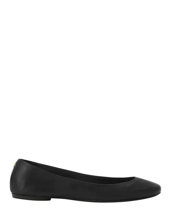 LANVIN Leather Ballerina Flats - Black
