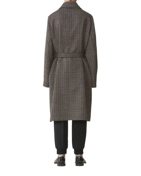 LANVIN Checked Wool Car Coat