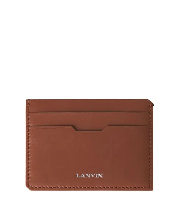 LANVIN Leather Cardholder - Chestnuts
