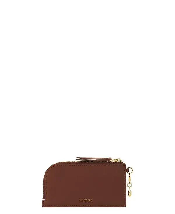 LANVIN Catch Leather Cardholder - Chestnuts