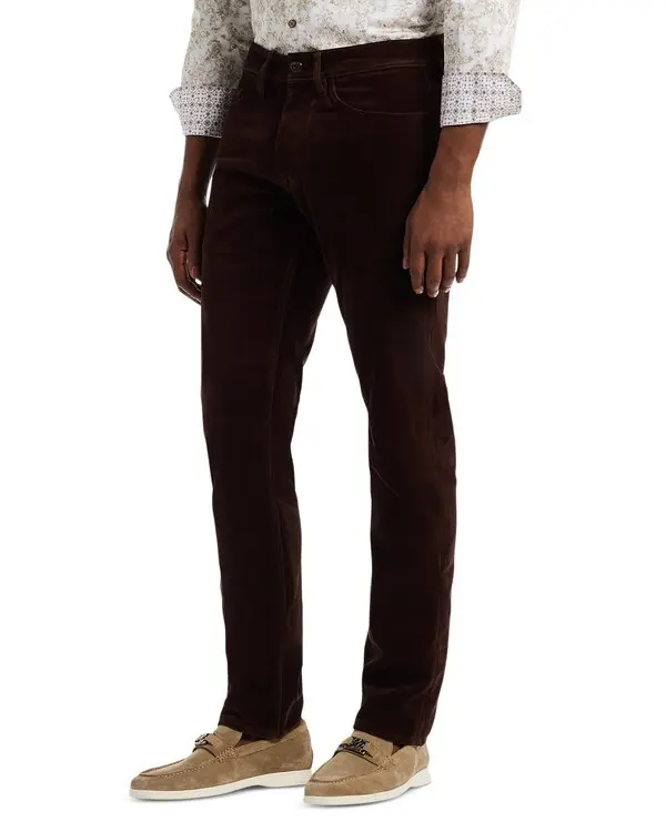 Robert Graham Celestial Straight Fit Velvet Pants - Brown