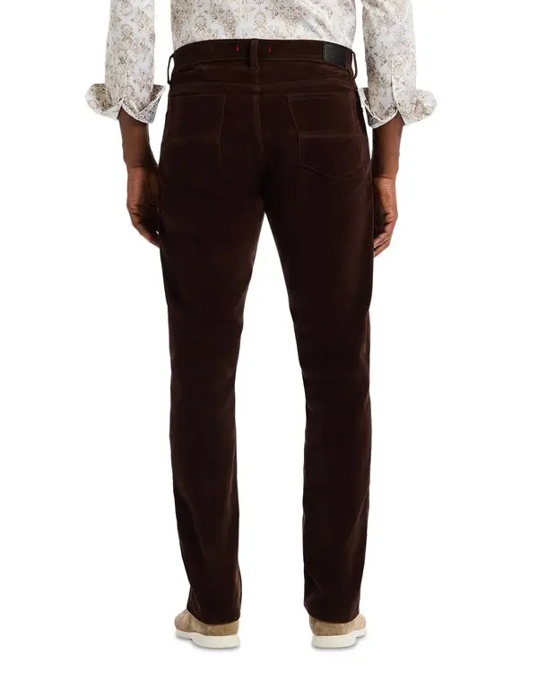 Robert Graham Celestial Straight Fit Velvet Pants - Brown