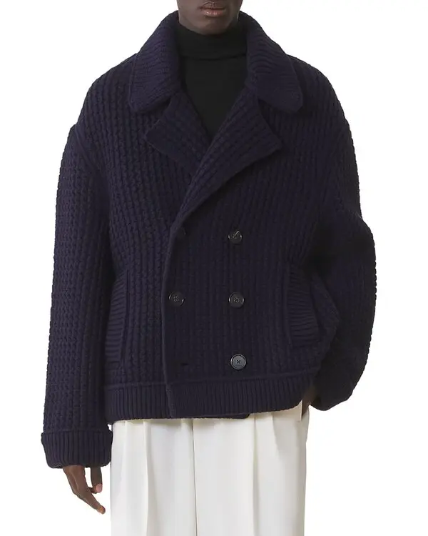 LANVIN Oversized Wool Pea Coat