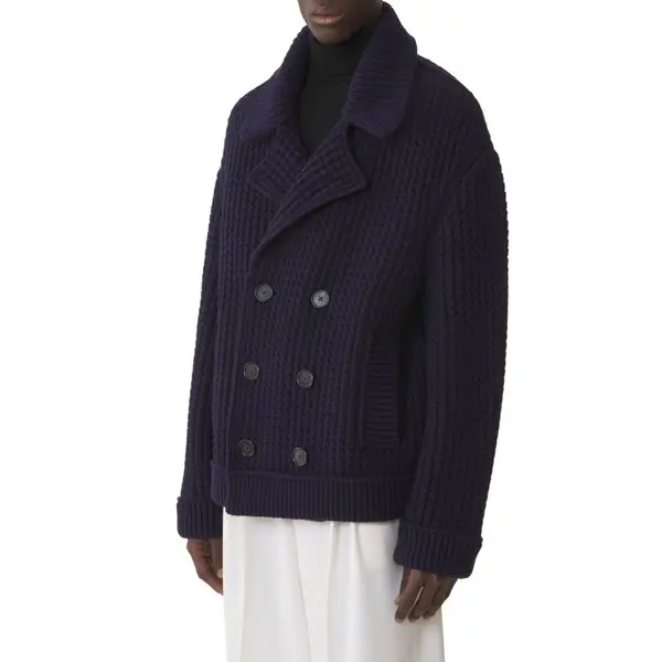LANVIN Oversized Wool Pea Coat