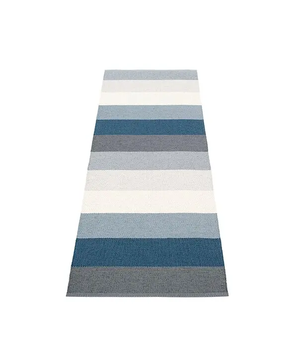 PAPPELINA Molly Rug, 27 X 78 - Ocean Grey