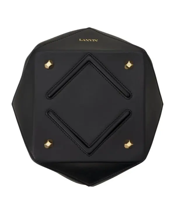 LANVIN Catch Medium Leather Bucket Bag - Black