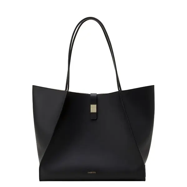 LANVIN Concerto Arpege Leather Tote Bag - Black