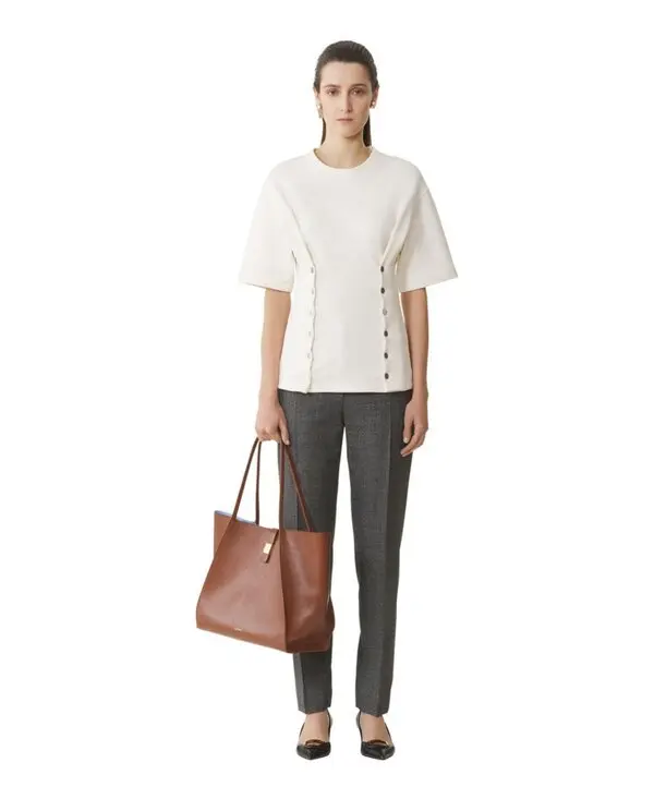 LANVIN Concerto Arpege Leather Tote Bag