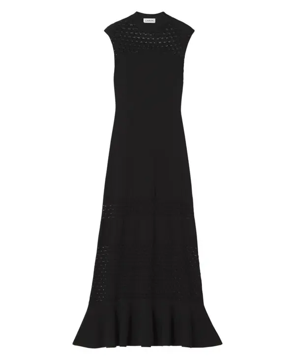 LANVIN Lace Detail Viscose Dress