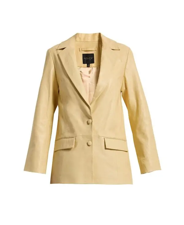 AS By DF Willow Leather Blazer - Butter