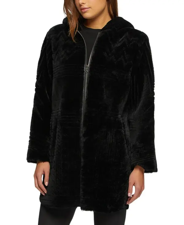 Gorski Reversible Shearling Parka - Black