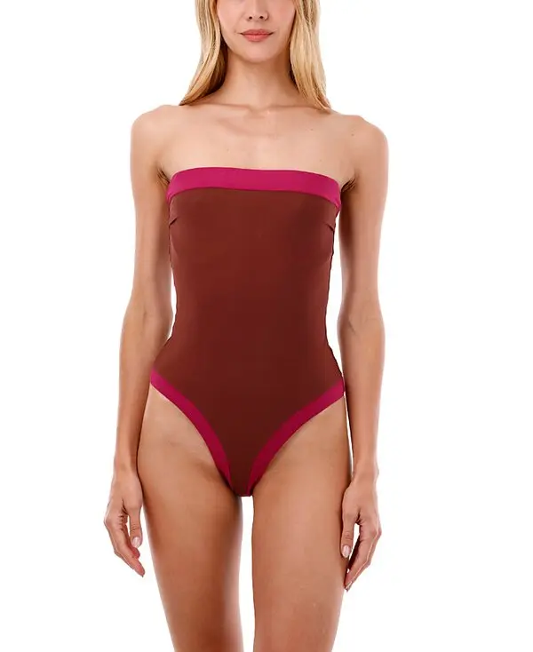 MALAI Blend Lunaria Bandeau One Piece - Raspberry