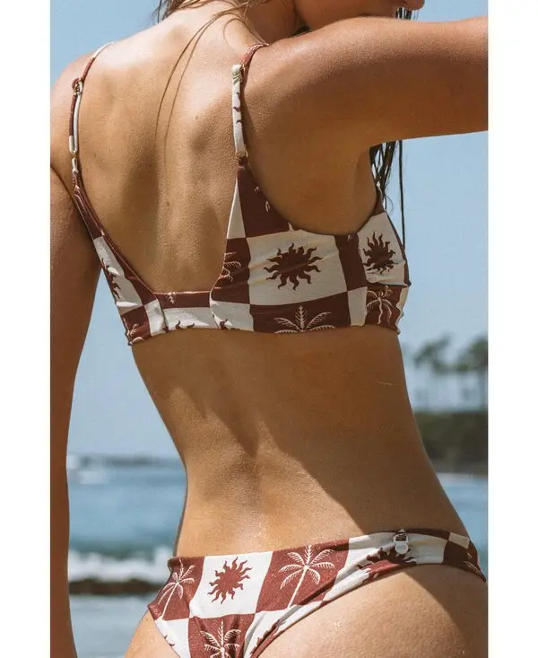 MALAI Sunrise Palm Halo Bikini Top