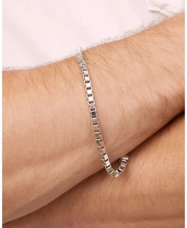 ORADINA Sterling Box Link Bracelet