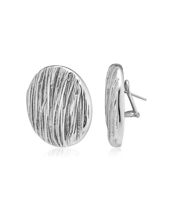 ORADINA Linen Button Stud Earrings