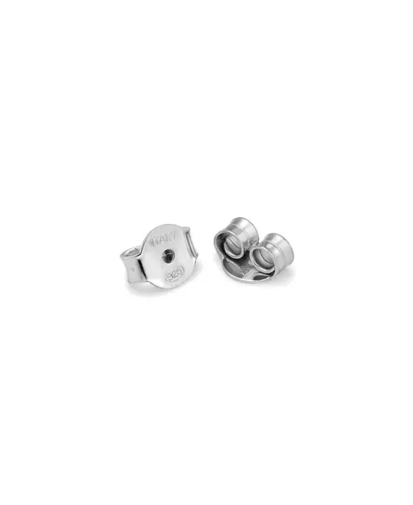 ORADINA Sterling Dome Button Stud Earrings - Silver