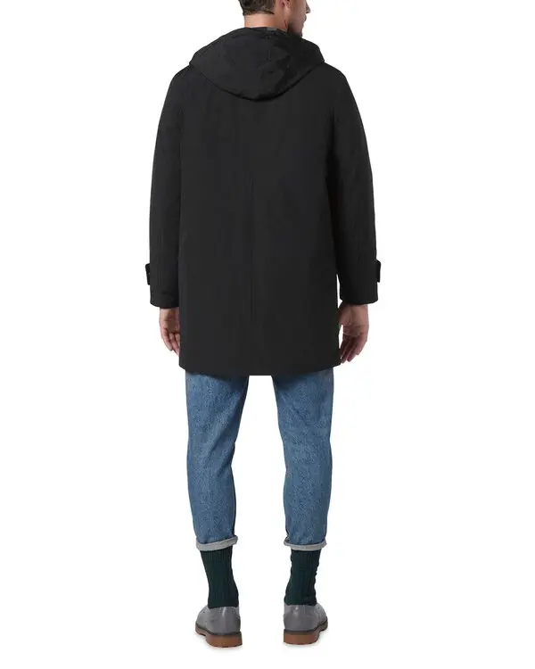 Andrew Marc Tucker Hooded Rain Jacket - Black