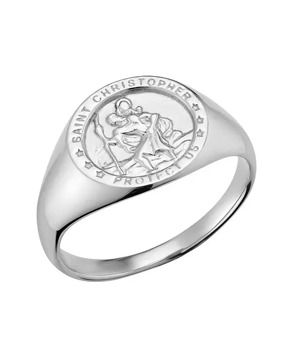 ORADINA Sterling Guardian Signet Ring - Silver