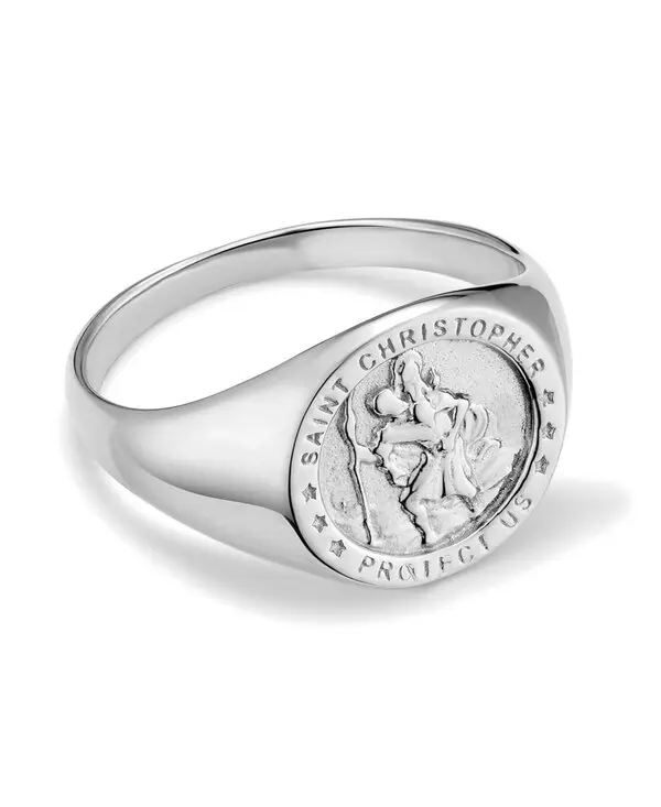 ORADINA Sterling Guardian Signet Ring