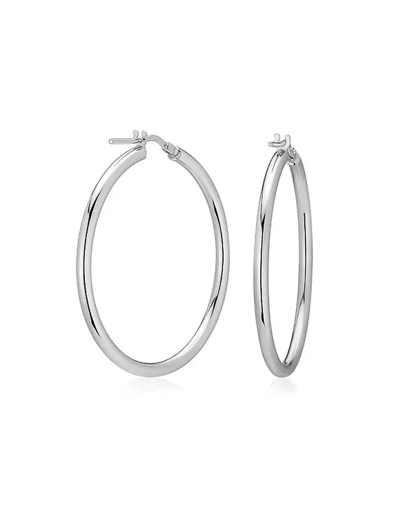 ORADINA Sterling Hoop Earrings - Silver