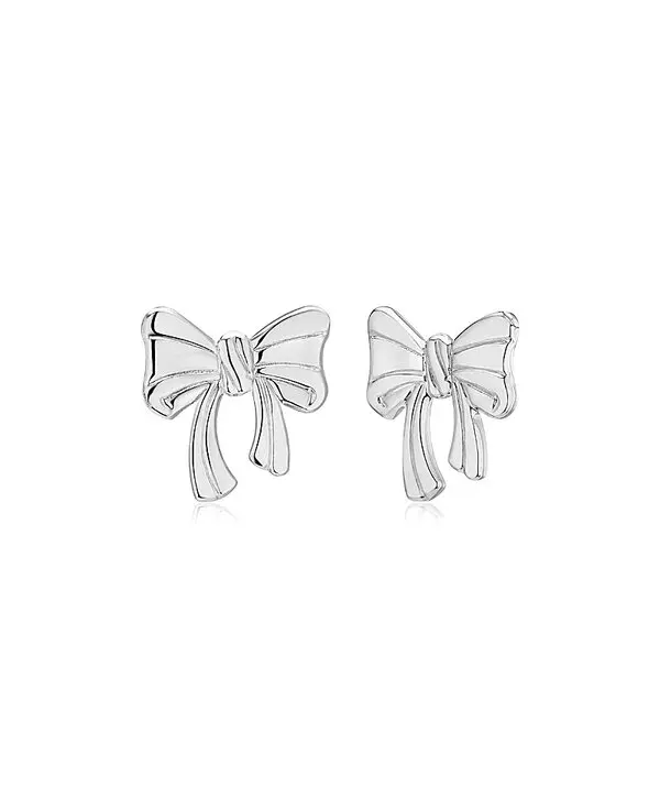 ORADINA Sterling Bow Stud Earrings - Silver