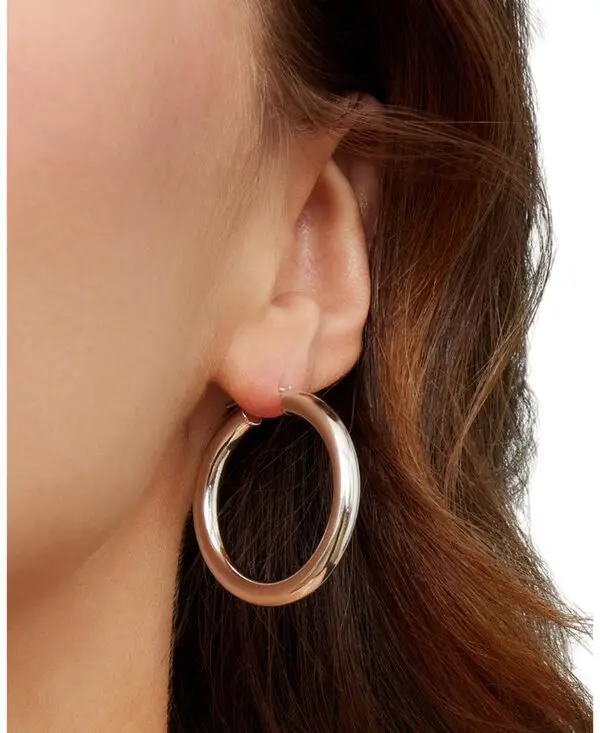 ORADINA Sterling Hoop Earrings - Silver