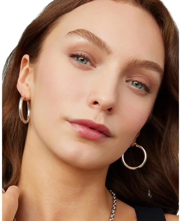 ORADINA Sterling Hoop Earrings - Silver