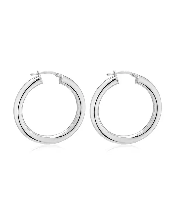 ORADINA Sterling Hoop Earrings - Silver