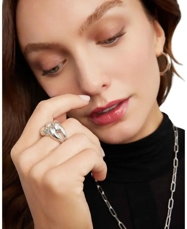 ORADINA Sterling Curb Ring