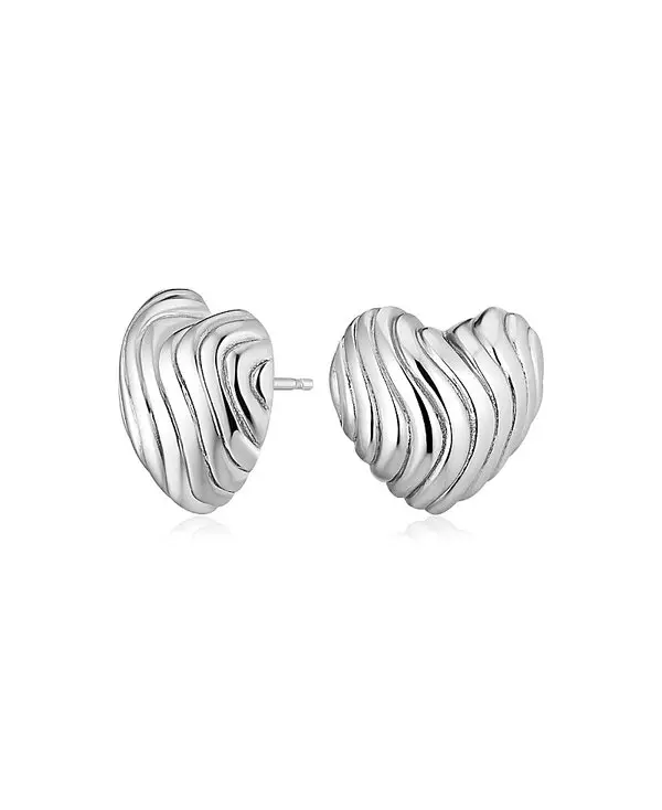 ORADINA Sterling Love Language Stud Earrings - Silver