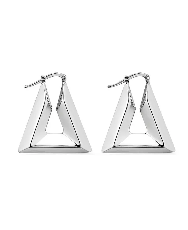 ORADINA Peak Hoop Earrings - Silver