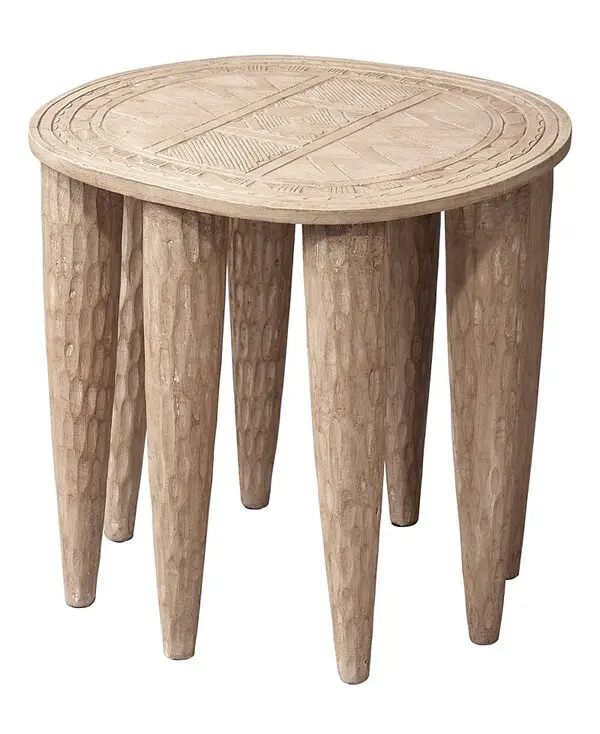 JAMIE YOUNG CO. Naga Mango Wood Side Table - Bleached