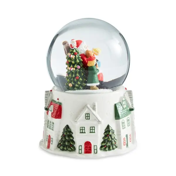 SPODE Christmas Tree Christmas Village Snow Globe