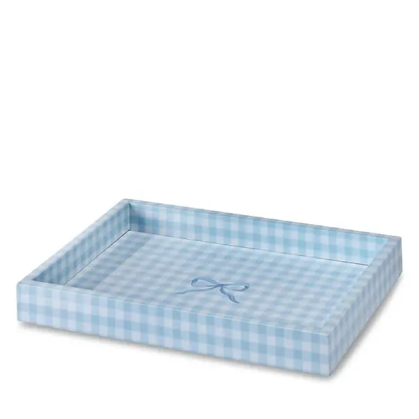 ADDISON ROSS Gingham Tray, 11 X 8