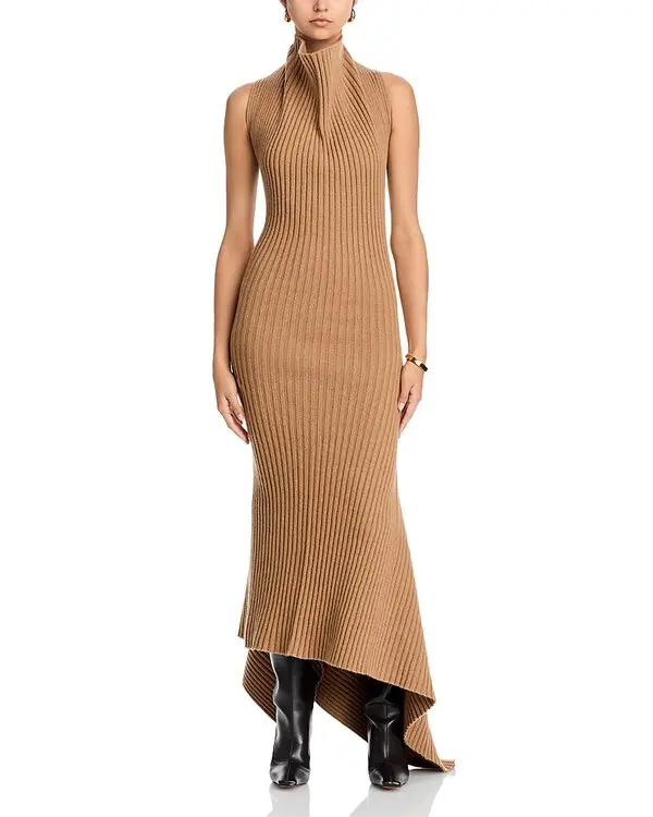Victoria Beckham Draped Ribbed Dress