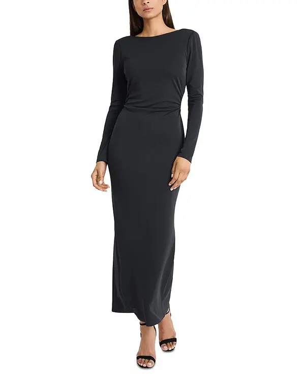 Maggy London Boat Neck Long Sleeve Dress