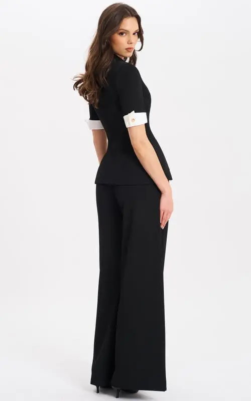 MISS CIRCLE Aleeza Wide Leg Suit Pants
