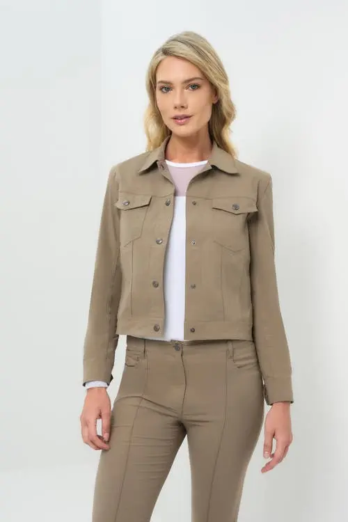 Anatomie Ultra-lightweight Denim Style Jacket - Khaki