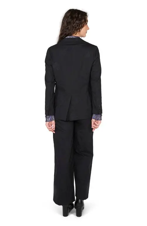 LORDS OF HARLECH Julia Stretch Wool Tailored Blazer - Black