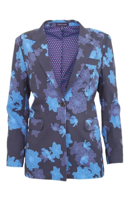 LORDS OF HARLECH Julia Stretch Wool Tailored Blazer - Softbloom Navy